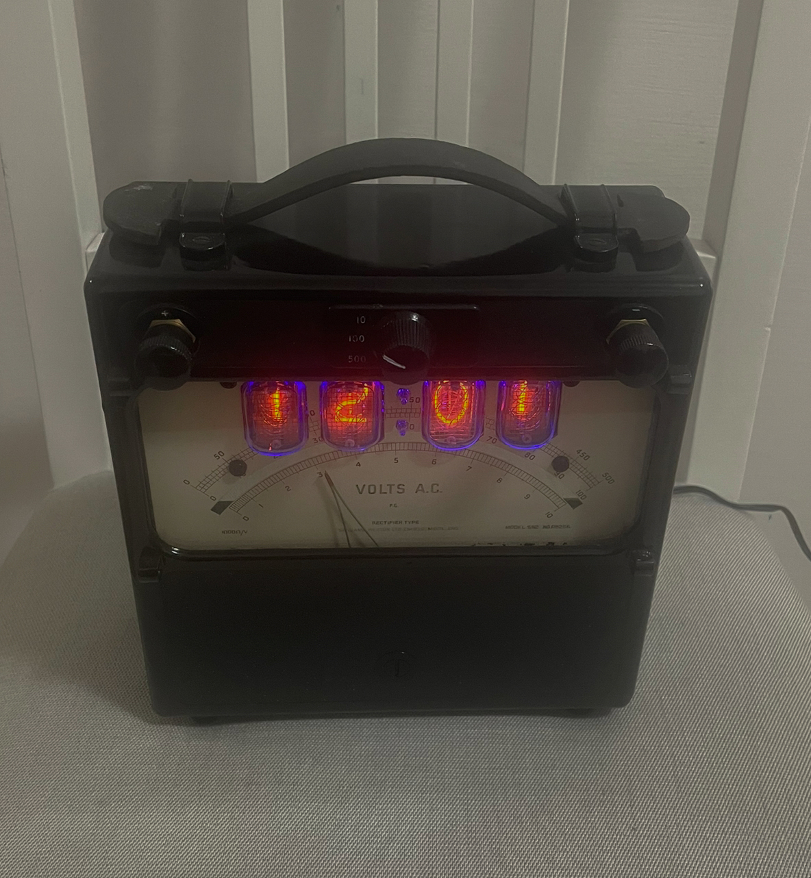 Sangamo Weston Voltmeter Nixie Clock | Attic Toy Design